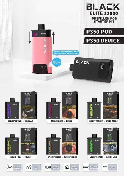 Black Elite V2 12k Puffs – WVPH VS